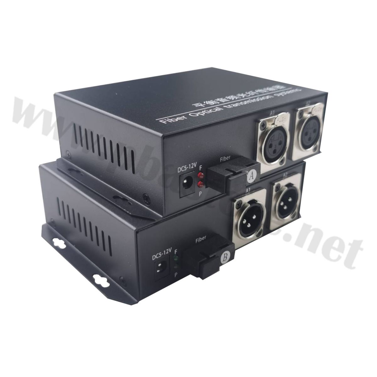 1-way (XLR) Unidirectional Audio Fiber Optic Extender 2CH เป็นอุปกรณ์แปลงสัญญาณเสียง (Audio) 16 ...